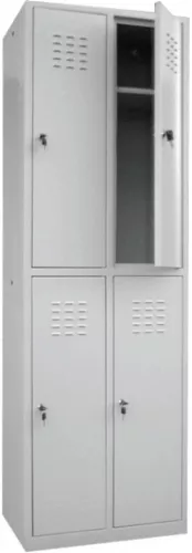 Dulap vestiar metalic 2 coloane 4 usi medii 600x450x1800 mnx-1251 - cel.ro