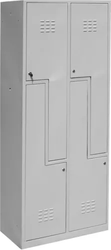 Dulap vestiar metalic 2 coloane 4 usi Z 775x450x1800 mnx-1267 - cel.ro