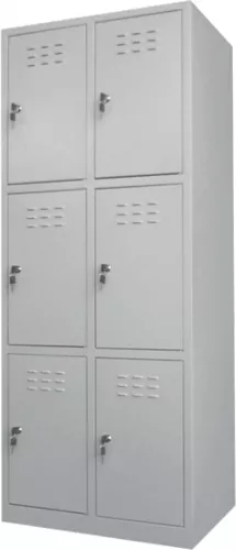 Dulap vestiar metalic 2 coloane 6 usi mici 600x450x1500 mnx-1243 - cel.ro