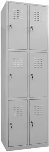 Dulap vestiar metalic 2 coloane 6 usi mici 600x450x1800 mnx-1252 - cel.ro