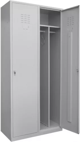 Dulap vestiar metalic 2 usi compartimentat 800x450x1800 mnx-1205 - cel.ro