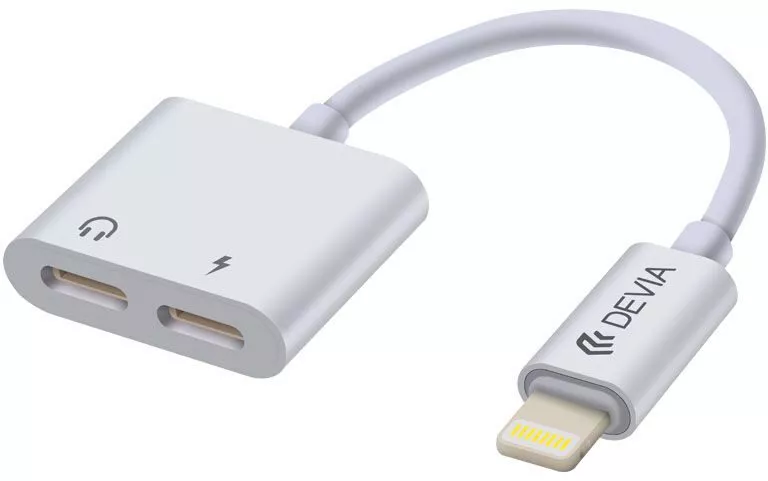 Adaptor Devia Smart 2 in 1 Lightning la Dual Port Lightning White ...