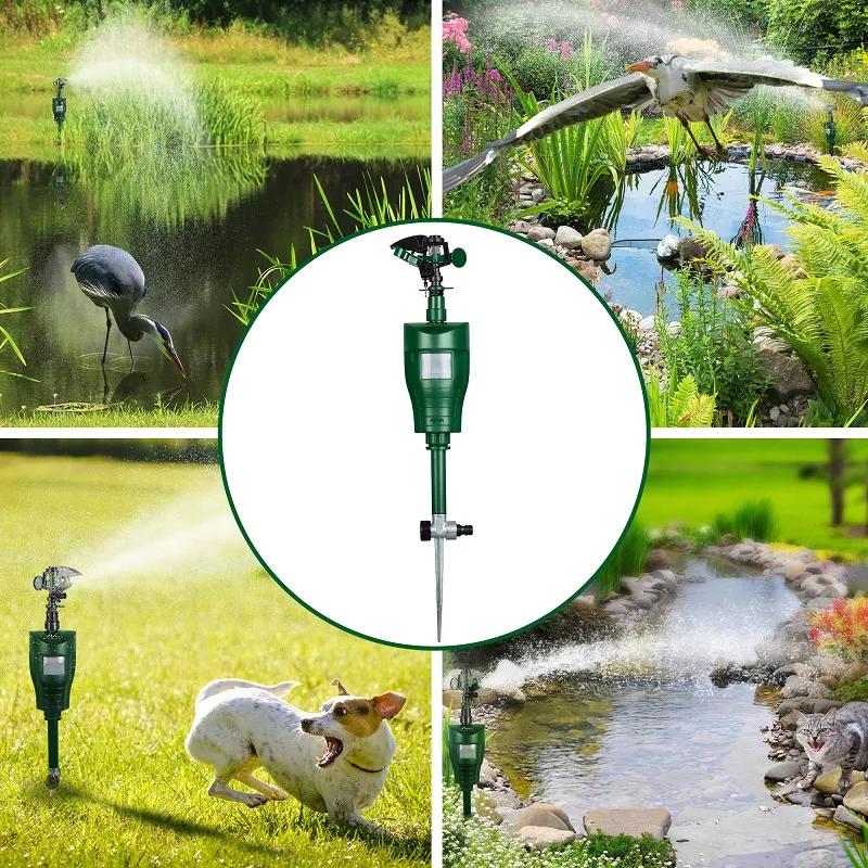 Aparat cu Jet de apa 10m Anti Pasari Caini Pisici Animale Garden Water ...