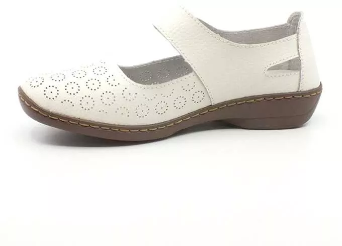 Pantofi dama vara din piele Maria Conti albi 40 0062-AL-40 - cel.ro