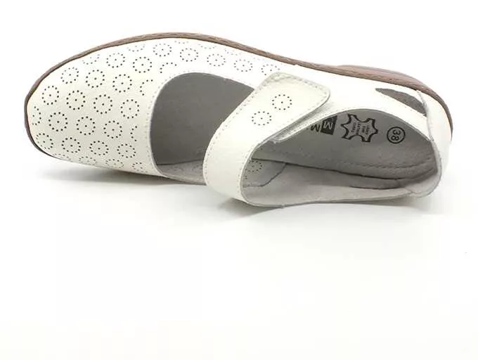 Pantofi dama vara din piele Maria Conti albi 40 0062-AL-40 - cel.ro