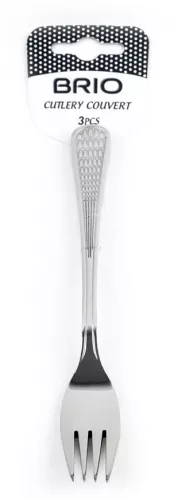 Set 3 Furculite Aperitiv Brio Inox Perla Otel Inoxidabil 18 Cm 00002961