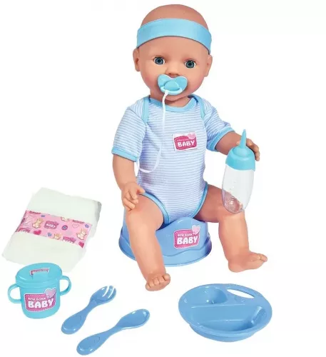 Papusa Simba New Born Baby Baby Doll 43 cm cu accesorii albastru ...