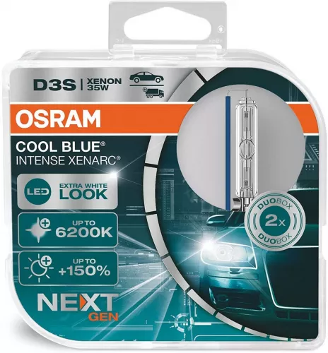 Set 2 becuri auto XENON D3S Osram Xenarc Original Cool Blue Intense ...
