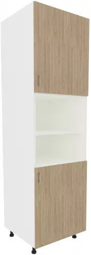 Corp Turn haaus Karo 2 Usi cu spatiu cuptor Lemn Natural/Alb 60 x 57 x ...