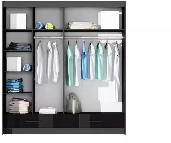 DRESSING QUARD NEGRU 208 CM/ 225 H/ 61 CM ADANCIME DRESS-15 - cel.ro