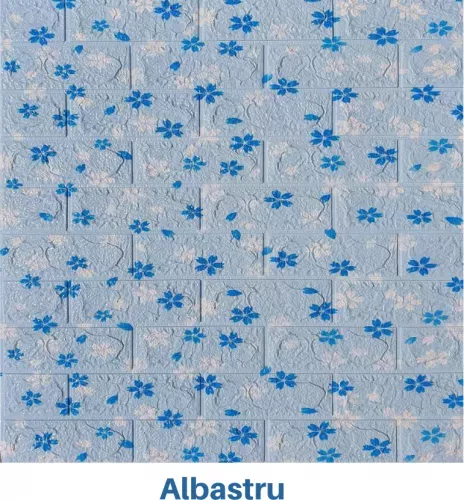 Tapet 3D autoadeziv caramida in relief model floral 4 modele 1 cm la CEL.ro