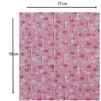 Tapet 3D autoadeziv caramida in relief model floral 4 modele 1 cm la CEL.ro