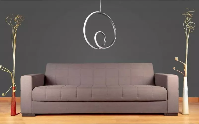 Candelabru LED negru design futuristic prindere tavan pentru zona de ...