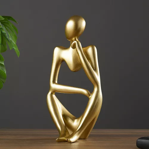 Statueta decorativa GANDITOR aurie design modern textura fina h 23cm ...