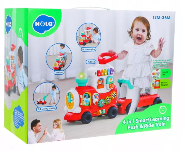 Trenulet interactiv pentru copii 4 in 1 Hola Toys E8990 - cel.ro