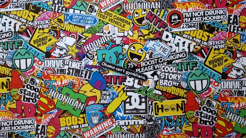 Autocolant sticker Boom color imprimat 3 m x 1.37 m b2cn_554748418 - cel.ro