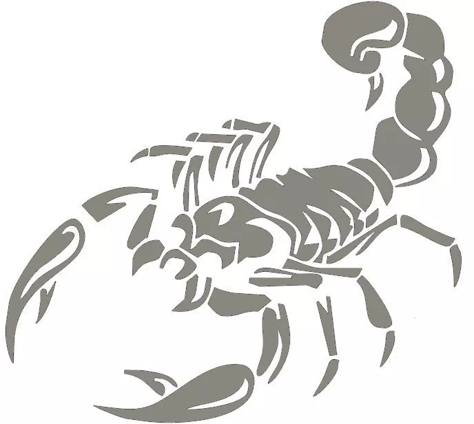 Sticker auto Scorpion 30x16 cm gri xsha_322026772