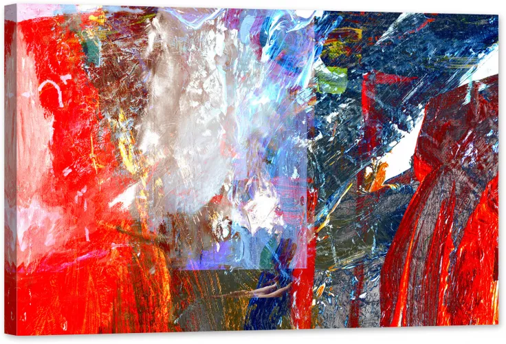 Tablou luminos in intuneric GlowforHome Culori vii arta abstracta ...