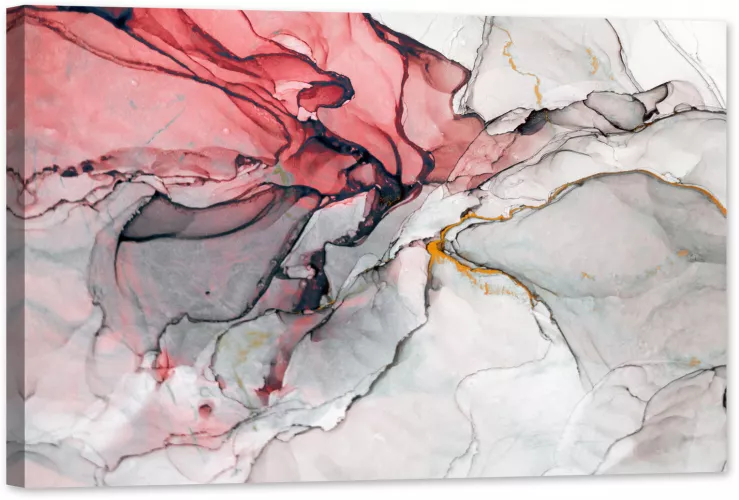 Tablou luminos in intuneric GlowforHome Textura naturala rosie arta ...