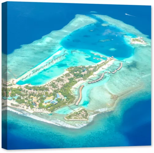 Tablou luminos in intuneric GlowforHome Vedere din aer a insulei ...