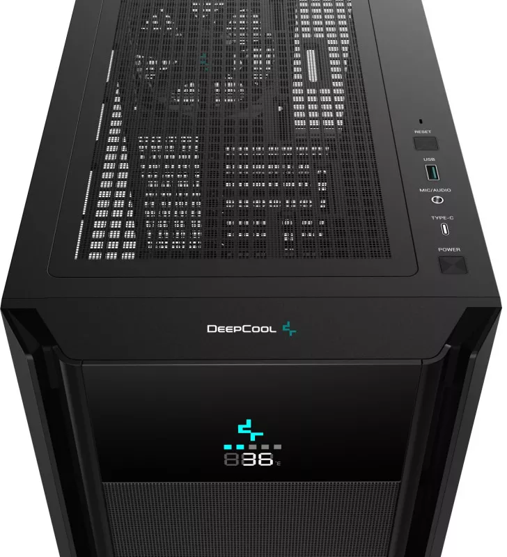 Carcasa Deepcool CH510 Mesh Digital Middle Tower Tempered glass Negru ...