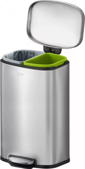 Cos de gunoi EKO Oli-Cube cu pedala capacitate 2 x 20L 2 compartimente ...