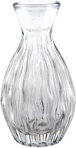 Set 4 vaze flori sticla transparenta 6x11 cm 6GL4053 - cel.ro