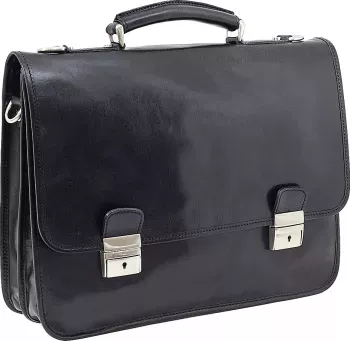 Servieta neagra de dama Suveran din piele naturala vachetta 4013 hm ...