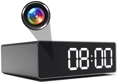 Ceas de birou cu Camera Spion iUni IP33 Wi-Fi Full HD 150 grade Night ...