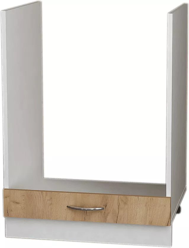 Corp inferior pentru cuptor Sani Modest H-60x48x82 cm Alb si Stejar ...