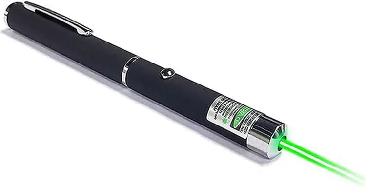 Laser pointer verde tip stilou metalic 3V ACCESORII8660. - cel.ro