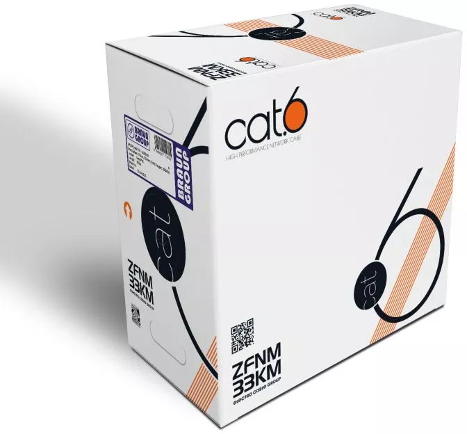 Cablu U/UTP Cat6 250MHz 1Gigabit Ethernet manta PVC de interior 4x2x0 ...