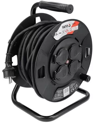 Prelungitor pe tambur Yato 30 m IP44 3x1.5 mmp 4 prize 230V 16A YT-81053 - cel.ro