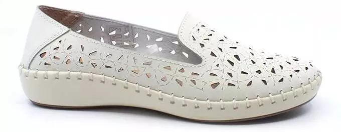 Pantofi dame Maria Conti piele naturala alb 36