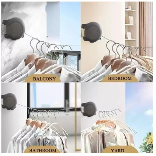 Uscator de rufe retractabil cu 2 sarme 2 x 15 m gri Vivo WL2321 WL2321 ...