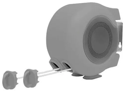 Uscator de rufe retractabil cu 2 sarme 2 x 15 m gri Vivo WL2321 WL2321 ...