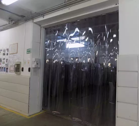 Perdea din fasii Tecco PVC modul de L100 x H360 cm transparent ...