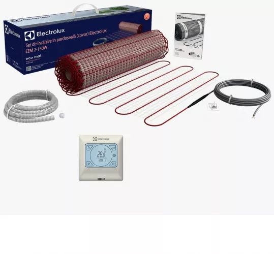 Kit covor Electrolux incalzire in pardoseala 3 mp - 450 W cu Termostat digital - cel.ro