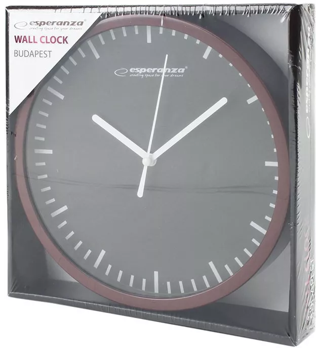 Ceas de perete Quartz cadran cu linii 20 cm Esperanza Budapest ehc010k ...