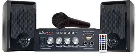 Set Karaoke Cu Amplificator 2x50w + 2 Boxe Cu Bluetooth/usb/sd la CEL.ro
