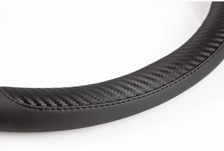 Husa volan negru + carbon SWC-17-M 37-39cm la CEL.ro