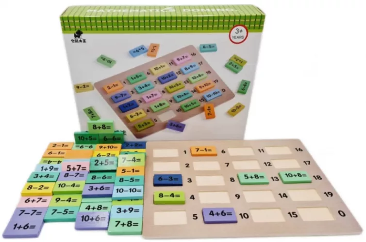 Joc matematic adunari si scaderi 110 pcs -Domino 7Toys bvnn_375036512 ...