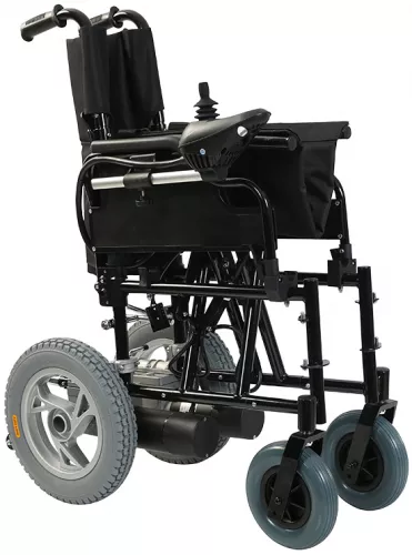 Scaun cu rotile electric pliabil manere rabatabile negru KaradenizMed ...