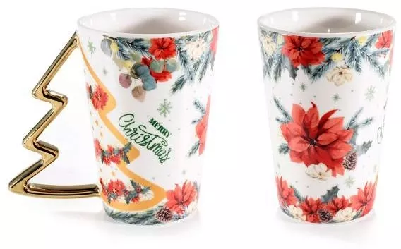 Set 2 cani portelan Craciun 8.5x12.5 cm 420 ml A72.11.82