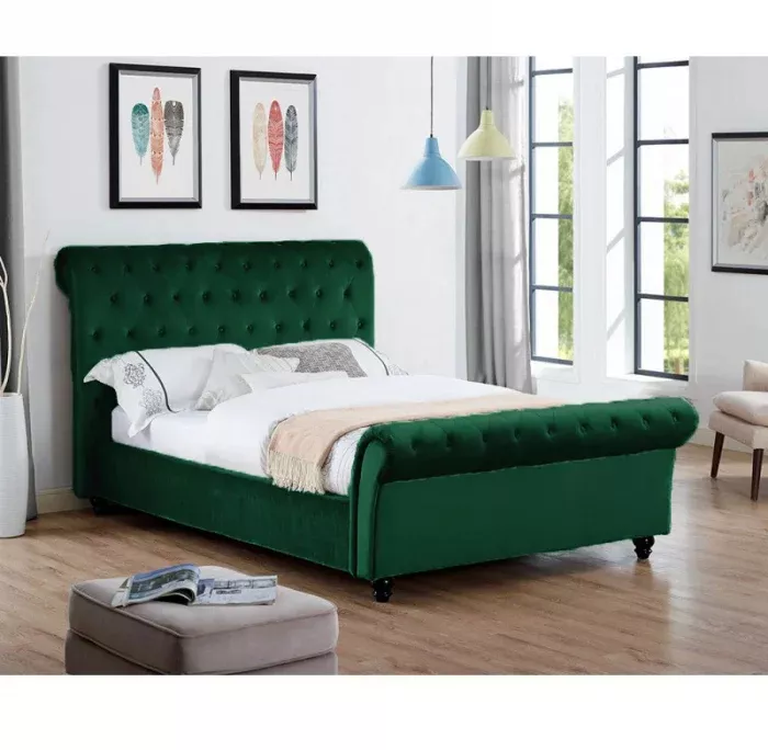 Pat Silver 180x200 cm Tapitat Catifea Verde C479