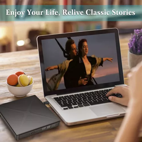 Unitate DVD CD RW externa portabila Port USB-C HUB USB 3.0 Cititor de ...