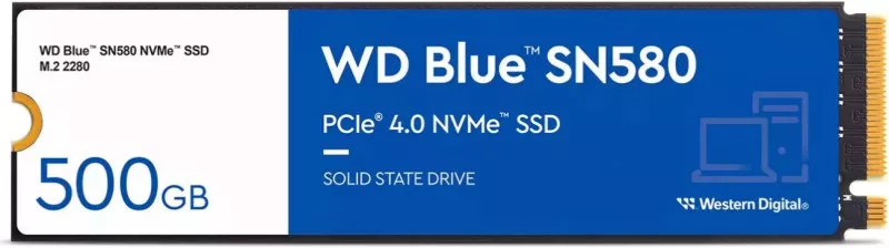 SSD WD Blue SN580 500GB PCI Express 4.0 x4 M.2 2280 WDS500G3B0E wds500g3b0e