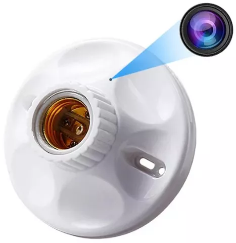 Dulie Soclu Bec cu Camera Ascunsa SpyGadget Full HD WiFi P2P IP H.264 ...