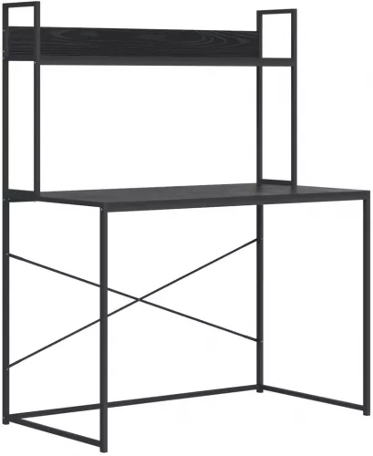 VidaXL Birou de computer negru 110x60x138 cm lemn prelucrat la CEL.ro