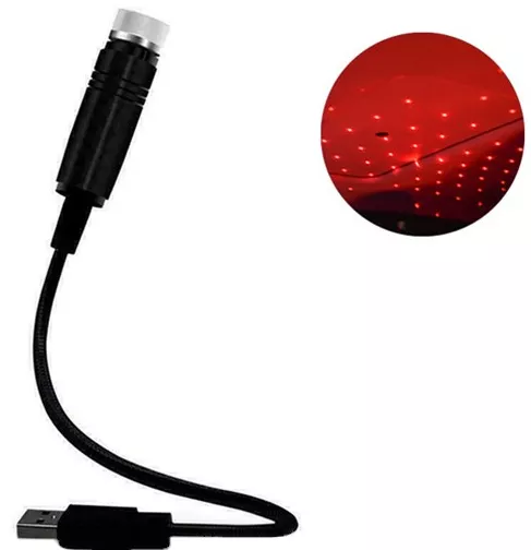 Lampa LED cu proiectii luminoase pe tavan/plafon USB rosu MRKT7473 - cel.ro